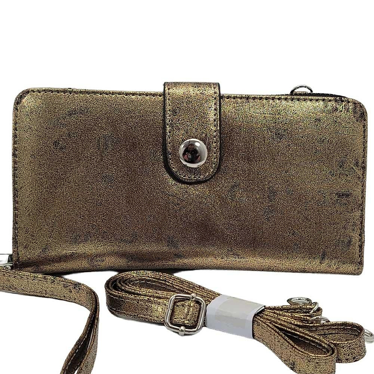 R2N fashions Western Rhinestone Studded Skull Concealed Carry Handbag and wallet set (metallic pink set purse with wallet)