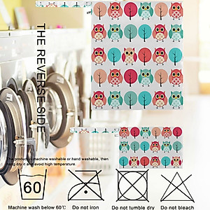 visesunny Owl Forest 2Pcs Diaper Changing Totes Wet Bags with Zippered Pockets Washable Reusable Roomy Cloth Diaper for Travel,Beach,Daycare,Stroller,Dirty Gym Clothes,Wet Swimsuits,Toiletries