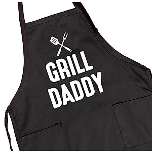 FamilyTeePrints Grill Daddy - Grill Apron - Funny Apron - Funny Grill Apron