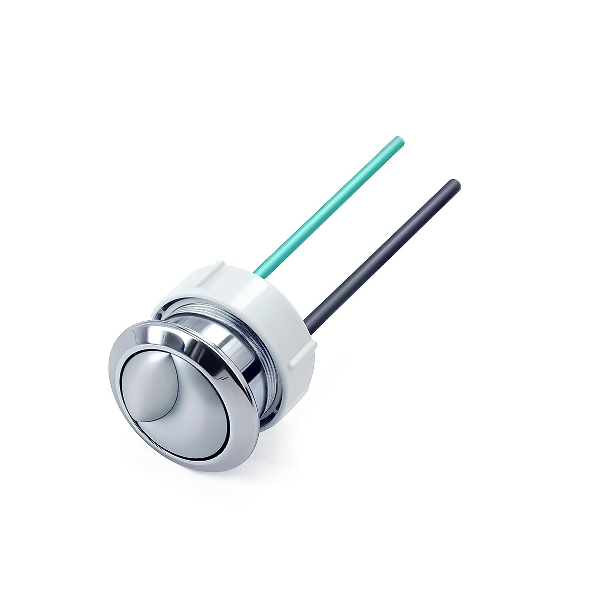 Lychee Light Dual Flushing Toilet Push Button Spare Parts,Top Toilet Button Replacement Compatible with Geberit & Kohler Part, Satin Chrome Toilet Parts with 1.5inch(38mm) Hole in the Toilet Tank Lid