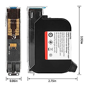 TIKTONER Original Ink Cartridge for 1580p1 Handheld Inkjet Printer Durable Quick Dry Replacement 42ml Ink Cartridge (Black)