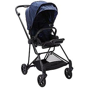Cybex Mios 2 Complete Stroller, One-Hand Compact Fold, Reversible Seat, Smooth Ride All-Wheel Suspension, Extra Storage, Adjustable Leg Rest, XXL Sun Canopy, in Indigo Blue with Chrome/Black Frame