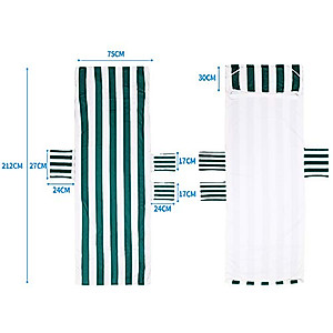 Beach Chair Cover,Pool Chaise Lounge Chair Cover with Pockets,Microfiber Chaise Lounge Chair Towel Cover for Hotel Vacation Sunbathing Garden Lawn Chair,No Sliding,Quick Drying.