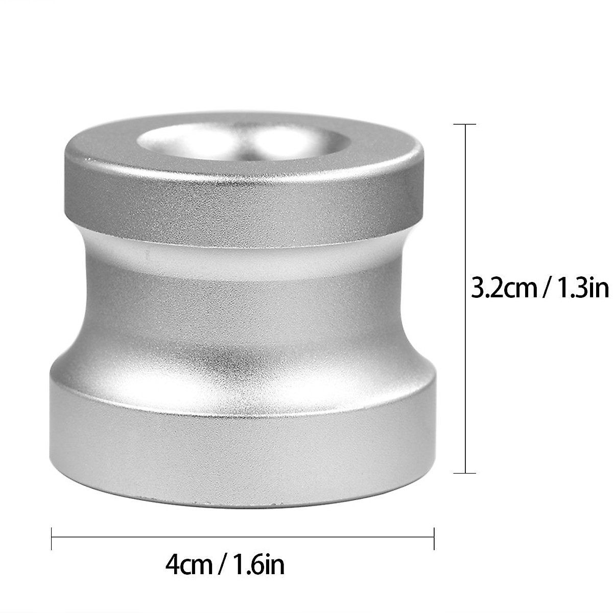 Salmue 2-Level Silver Metal Razor Stand, Portable Pedestal Base Holder