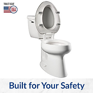Bemis Assurance 3" Raised Toilet Seat with Clean Shield, Elongated, White