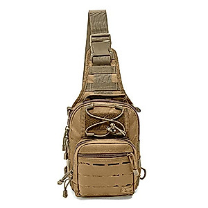 WOLF TACTICAL Compact EDC Sling Bag - Concealed Carry Shoulder Bag for Range, Travel, Hiking, Outdoor Sports