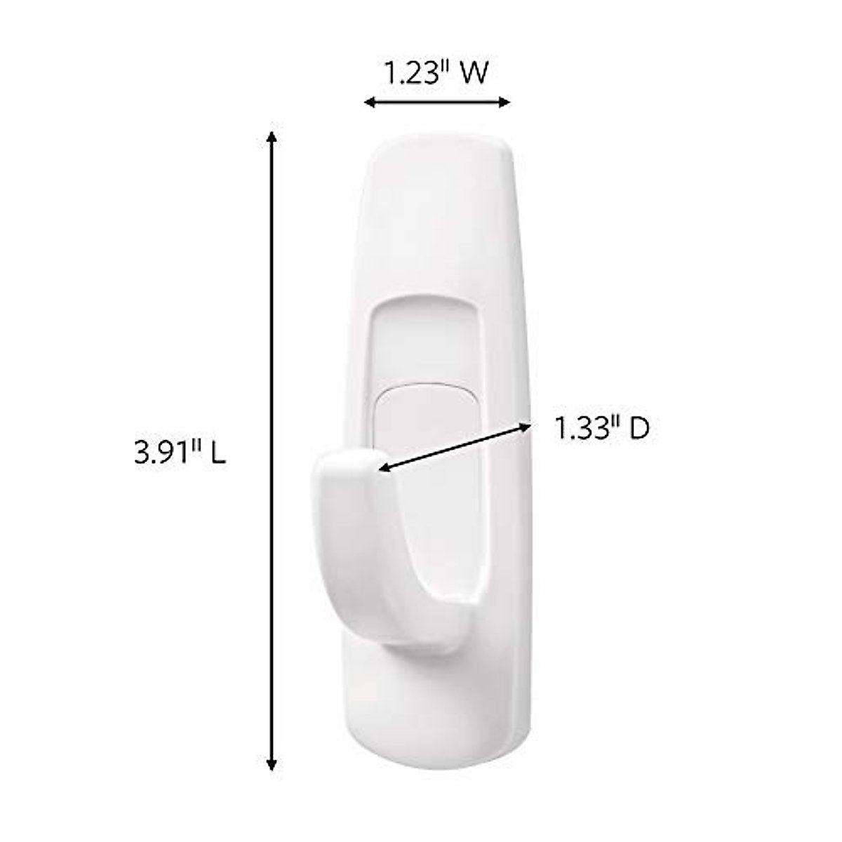 Command Large Utility Hooks, Damage Free Hanging Wall Hooks with Adhesive Strips, No Tools Wall Hooks for Hanging Decorations in Living Spaces, 7 White Hooks and 12 Command Strips