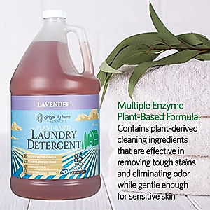 Ginger Lily Farms Botanicals Plant-Based Liquid Laundry Detergent, Lavender, Concentrated Formula, HE Compatible, 85 Loads, 1 Gallon (128 fl. oz.)