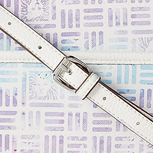 Anne Klein Flap Crossbody w/Horse bit, Ombre Rainbow Lion Logo Print/Anne White