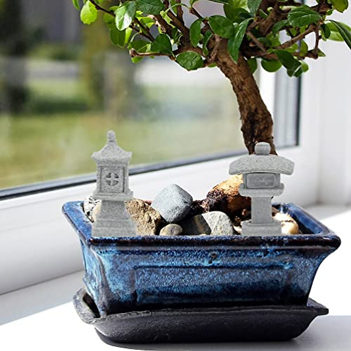 Operitacx 3Pcs Pagoda Tower Statue Mini Pagoda Model Miniature Pagoda Figurine Fish Tank Aquarium Landscape Ornament Zen Garden Bonsai Flowerpot Decoration