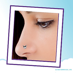 Hello Kitty Kuromi Nose Rings 20g Stainless Steel L-Shape Kawaii Cute Nose Stud Officially Licensed Sanrio