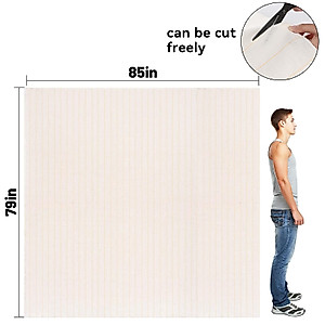 85" × 79" Large Overlocking Tufting Cloth with Marked Lines- Primary Monk's Cloth Punch Needle Fabric for DIY Rug-Punch Tufting Gun