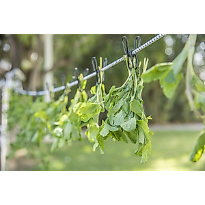 SE 10' Elastic Drying Cord with Weather Resistant Clips - OD-CL006
