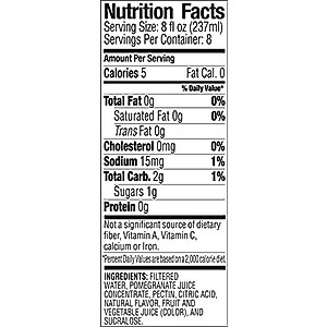 Langers 5 Juice Cocktail, Pomegranate, 64 Fl Oz (Pack of 8)