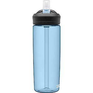 CamelBak eddy+ Water Bottle with Tritan Renew – Straw Top 20oz, True Blue