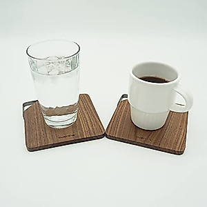 Trivets for Hot Pots and Pans, 2 Pack, North American Black Walnut Wood, Coaster, Heat Resistant Surface and Countertop Protection for Kitchen and Dining Room, Decorative Hot Dish Holder