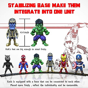 Action Figures, Anime Figures, Mini Action Figures for Boys, 6 Pack Hero Series Set Figures with Bases, PVC Figure Doll with 6 Popular Classic Characters Figures Ages 3 and up