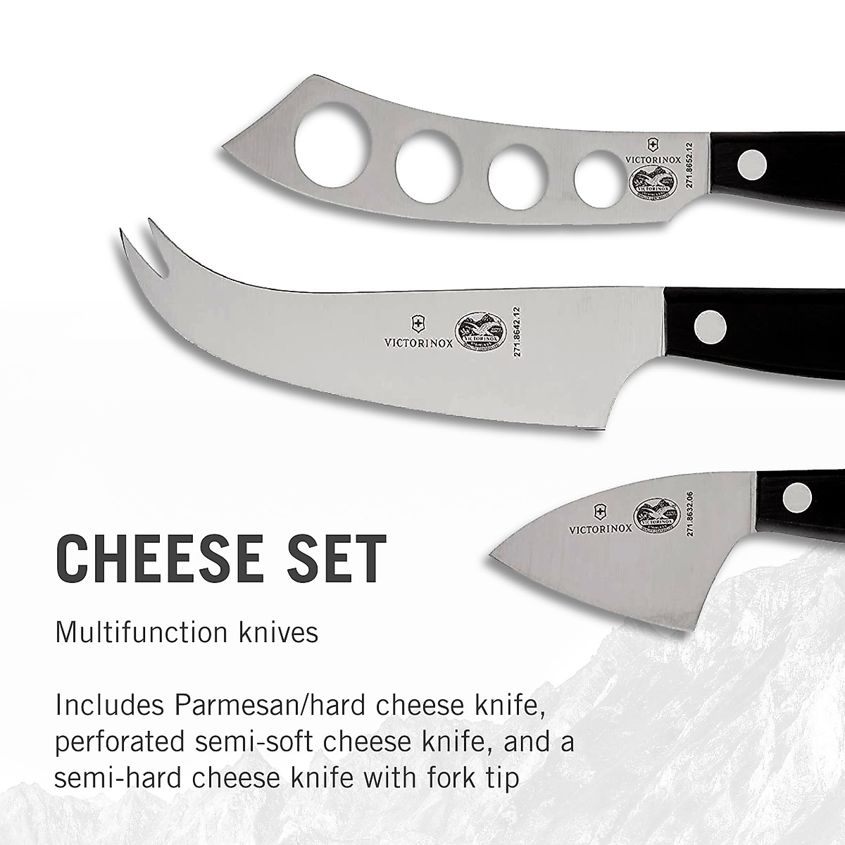 Victorinox Swiss Army 3-Piece Gourmet Cheese Knife Gift Set