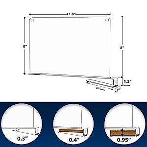 ArticYard Acrylic Shelf Dividers – 10 PCS Adjustable Clear Plastic Separators for Wooden Shelves, Shelf Dividers for Closet Organization, Perfect for Bedroom, Kitchen Cabinets, Bookshelf, Office