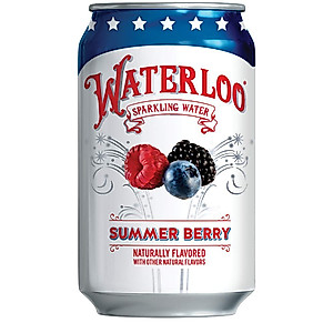 Waterloo Sparkling Water, Summer Berry Naturally Flavored, 12 Fl Oz Cans, Pack of 12 | Zero Calories | Zero Sugar or Artificial Sweeteners | Zero Sodium