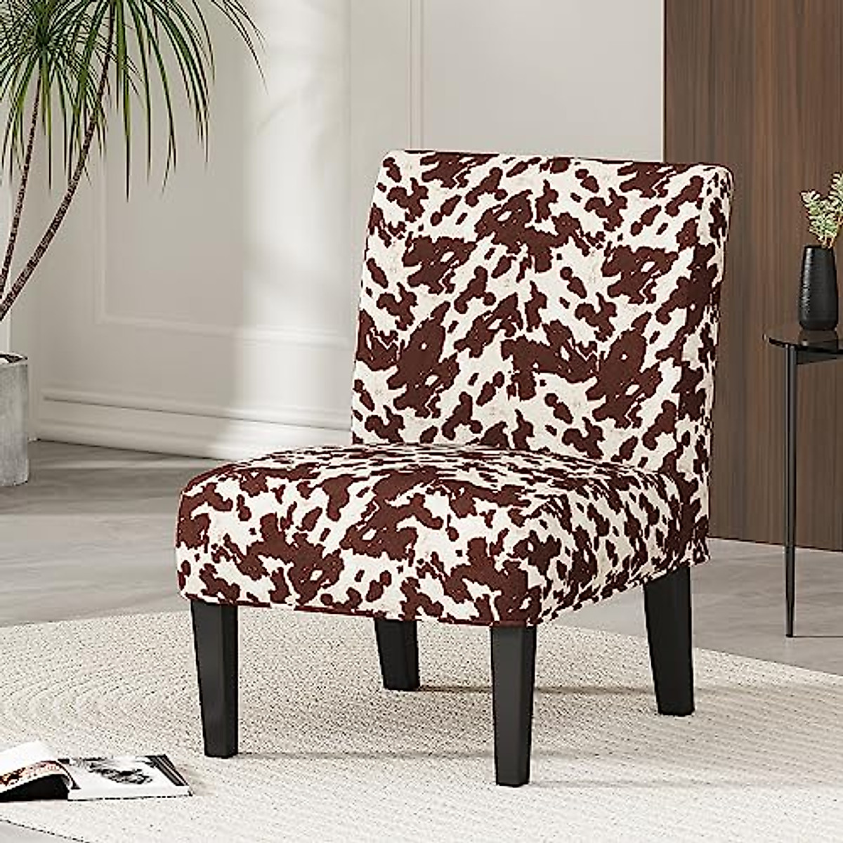Christopher Knight Home Kassi Fabric Dining Chair, Milk Cow 29.5D x 22.75W x 32.5H in