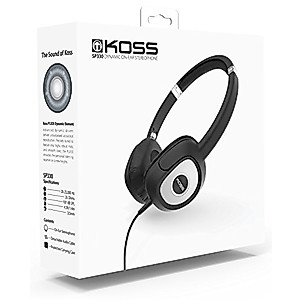 Koss SP330 On Ear Dynamic Headphones Black with Silver Accents