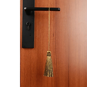 HedongHexi 8 Pack Tassel 24cm/ 9.5 Inch Key Tassel with Loops, Handmade Twisted Tassel Craft, DIY Accessories for Home Decoration (Flaxen,8P)