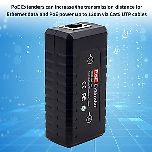 CENTROPOWER 5-Piece PoE Extender,1 Channel Ethernet Extender/Switch, PoE Repeater,PoE Amplifier, PoE Booster,10/100Mbps, Comply with IEEE 802.3af, Daisy Chain 3 PoE in Series up to 400 Meters