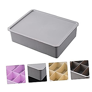Alipis 1pc Box Storage Box with Lid Desk Trays Desk Drawer Plastic Container Bra Desk Divider Bra Organizer Box Bra Storage Box Underwear Organizing Box Underwear Organizing Case Sock