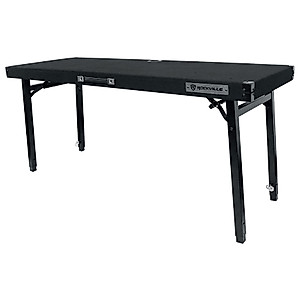 Rockville RTBL4 Adjustable Height DJ Table Folding Legs + Carry Bag 20" x 60"