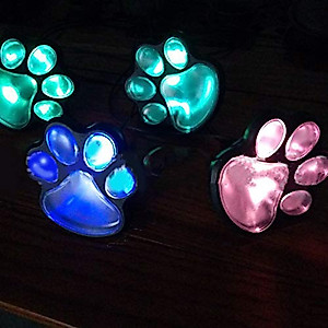 SH-RuiDu Solar 4-Paw Light Garden Ground Dog Cat Paw LED Solar Lamp for Garden Patio Yard Decor Walkway
