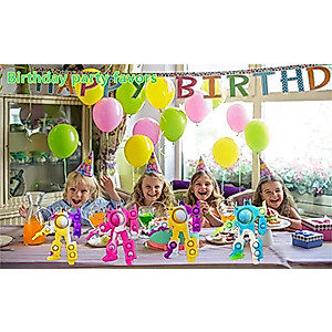 mypush popo 20 Packs Christmas Classroom Students Gifts Bulk Rainbow Bubble Fidgets Gifts From Teacher, Car Robot Mini Pop Holiday Rewards Party Favors for Kids Adult