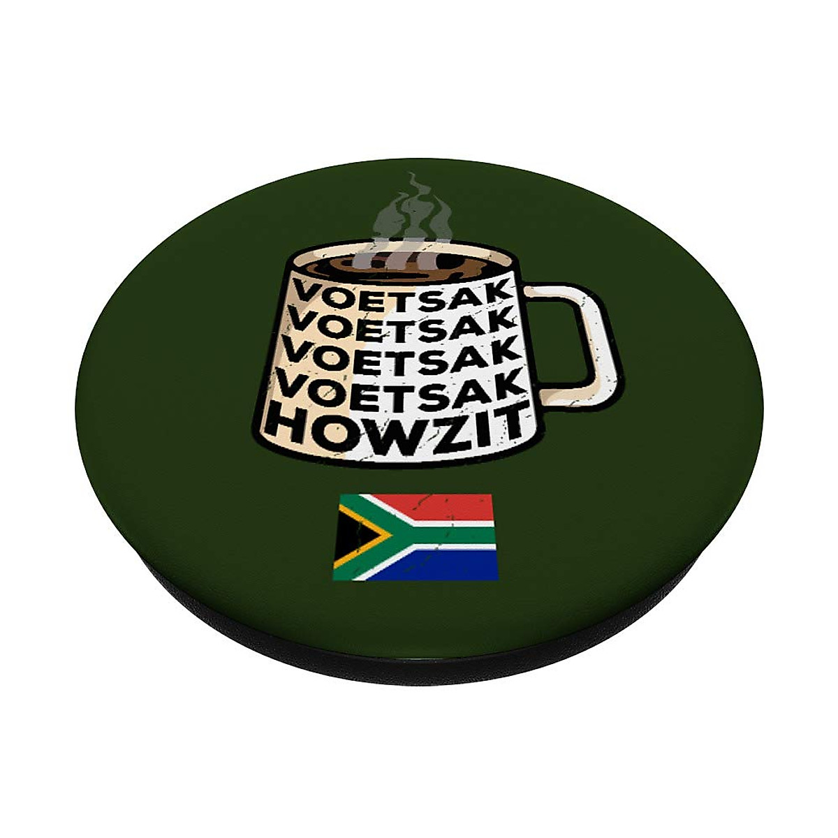 Coffee Warning Voetsek South Africa Funny Howzit PopSockets PopGrip: Swappable Grip for Phones & Tablets