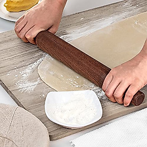 Rolling Pin for Baking, 15.75-Inch Wood Pizza Dough Roller with Handle, Briout Wooden Rolling Pins Baking Utensils for Bread Pastry Fondant