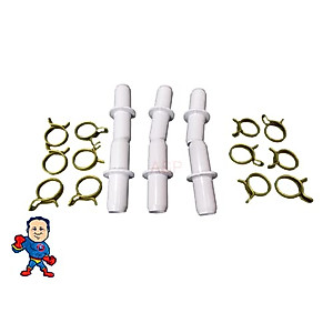 (6) Spa Hot Tub Part 3/4" Barb & Clamps Repair Coupler 1" OD, 3/4" ID Pipe Video