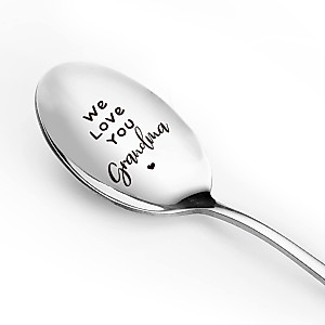 We Love You Grandma Spoon - Funny Grandma Spoon Engraved Stainless Steel - Grandma Gift from Granddaughter Grandson for Mother's DayValentineBirthdayChristmas
