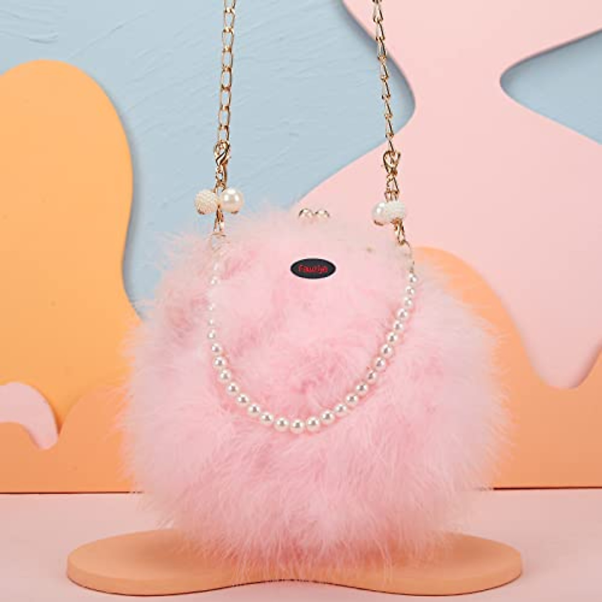 Fawziya Prom Clutch Purse Feather Bags For Women-Pink