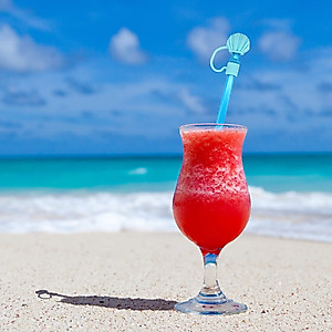 10 Pieces Straw Covers Cap & 10 Pieces Straws, Silicone Straw Tip Cover, Reusable Drinking Straw Protection Lids, Adorable Dust-Proof Straw Plugs, Party Bottles, Juice & Cocktail Decoration