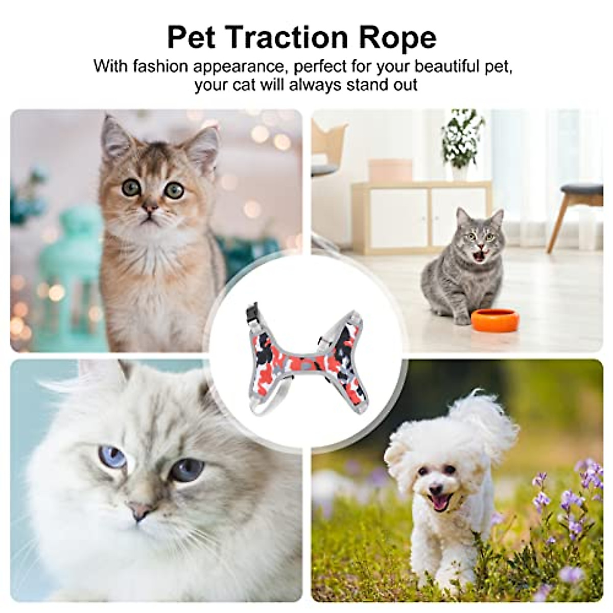 POPETPOP Reflective Vest Dog Harness - Reflective Breathable Soft Air Mesh Puppy No Pull Vest Harnesses - Escape Proof Pet Adjustable Harness for Small and Medium Dogs Small Dog Harness