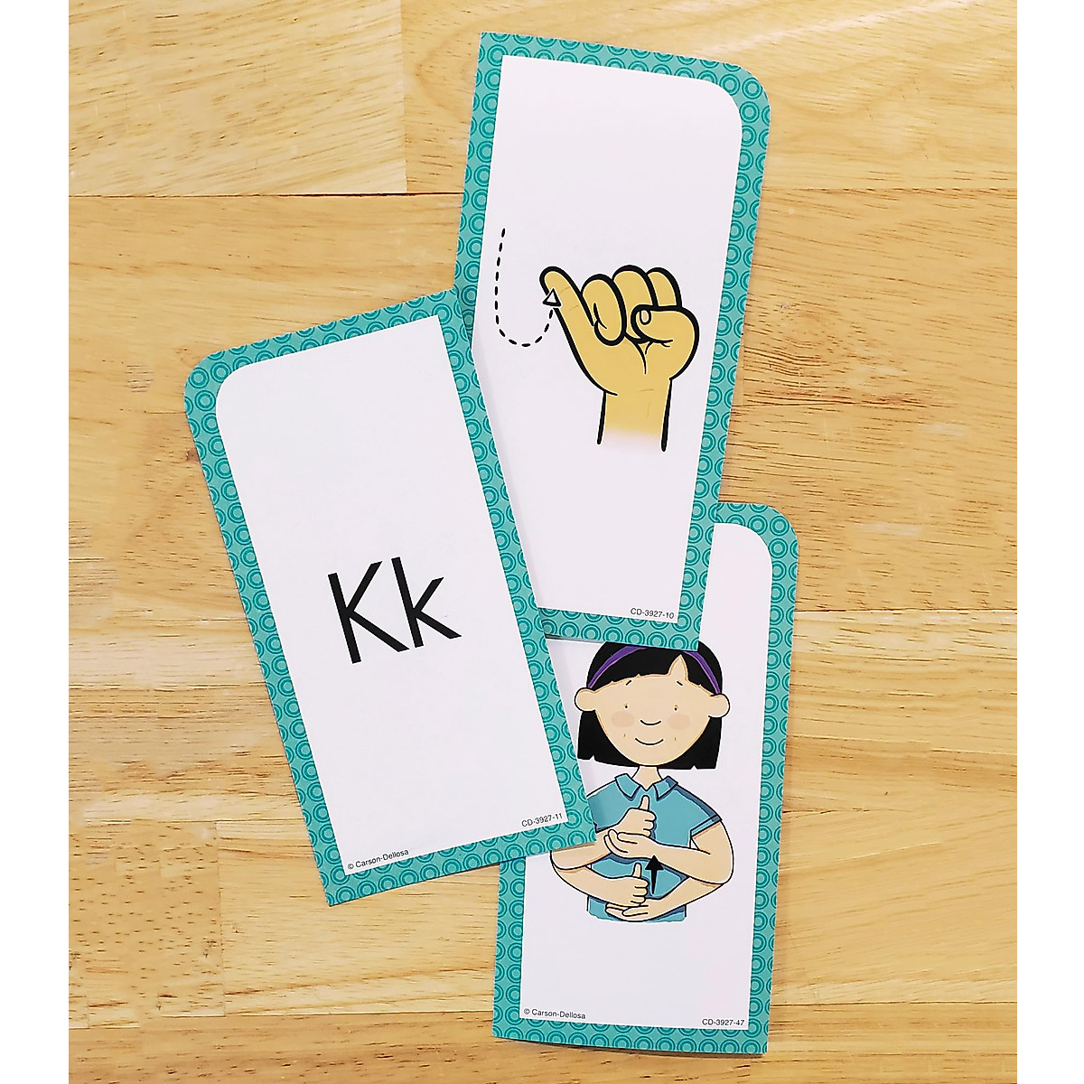 Carson Dellosa 104 American Sign Language Flash Cards for Kids, 122 ASL Signs Flashcards for Beginners and Toddlers Ages 4 and Up With Signing Illustrations