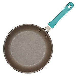 Rachael Ray Cook + Create Nonstick Cookware/Pots and Pan Set, 10 Piece, Agave Blue