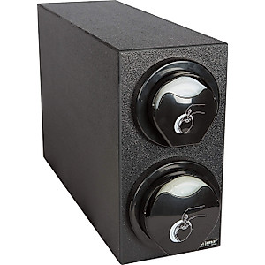 San Jamar Ez-Fit Lid Dispenser for 8 - 24 Oz and 24-46 Oz Cup Lids for Restaurants, Dining Halls, and Fast Food, Plastic, 17.25 x 10 x 27.75 Inches, Black