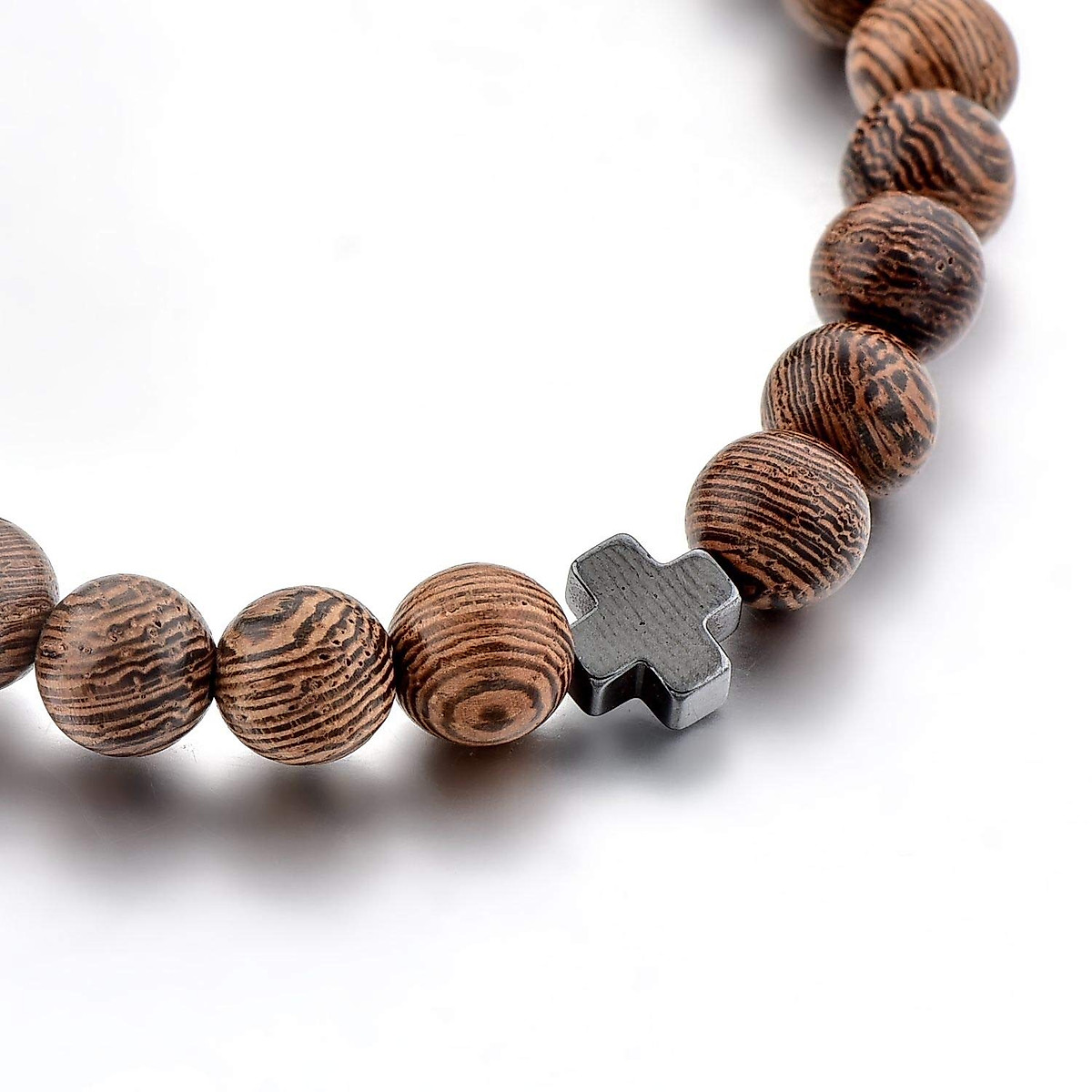 St John the Baptist Orthodox Brotherhood Christian Prayer Beads Bracelet – 25 8MM Wooden Beads & Cross – Adult Men/Women Size!