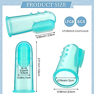 Zopeal 8 Sets Baby Finger Toothbrush for Toddler Kids Silicone Soft Finger Toothbrush for Infant Toddler Training Teething Oral Cleaning Massaging