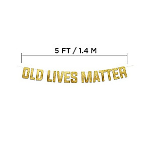 Funny Birthday Gold Glitter Banner – Birthday and Retirement Party Supplies, Ideas, Gifts and Decorations