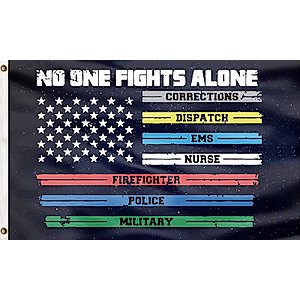 No One Fights Alone one ncr flag palm tree banner