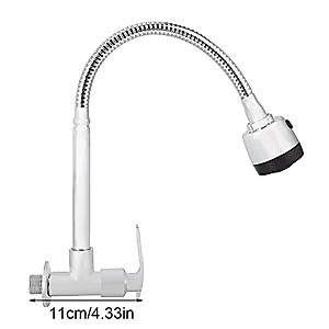 Single Cold Water Type Kitchen Faucet Wall Mount Kitchen Sink Faucet Household 360 Rotatable Kitchen Fixtures G1 2in