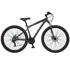 Mongoose Impasse HD Mountain Bike, Men and Women, 29-Inch Wheels, Aluminum Frame, Twist Shifters, 21-Speed Rear Deraileur, Front and Rear Disc Brakes, Charcoal