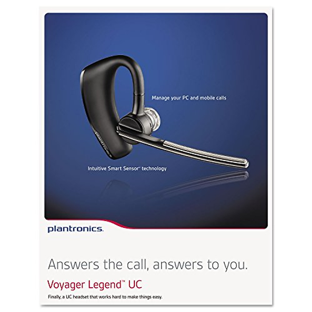 Plantronics B235 Voyager Legend UC Monaural Over-The-Ear Bluetooth Headset