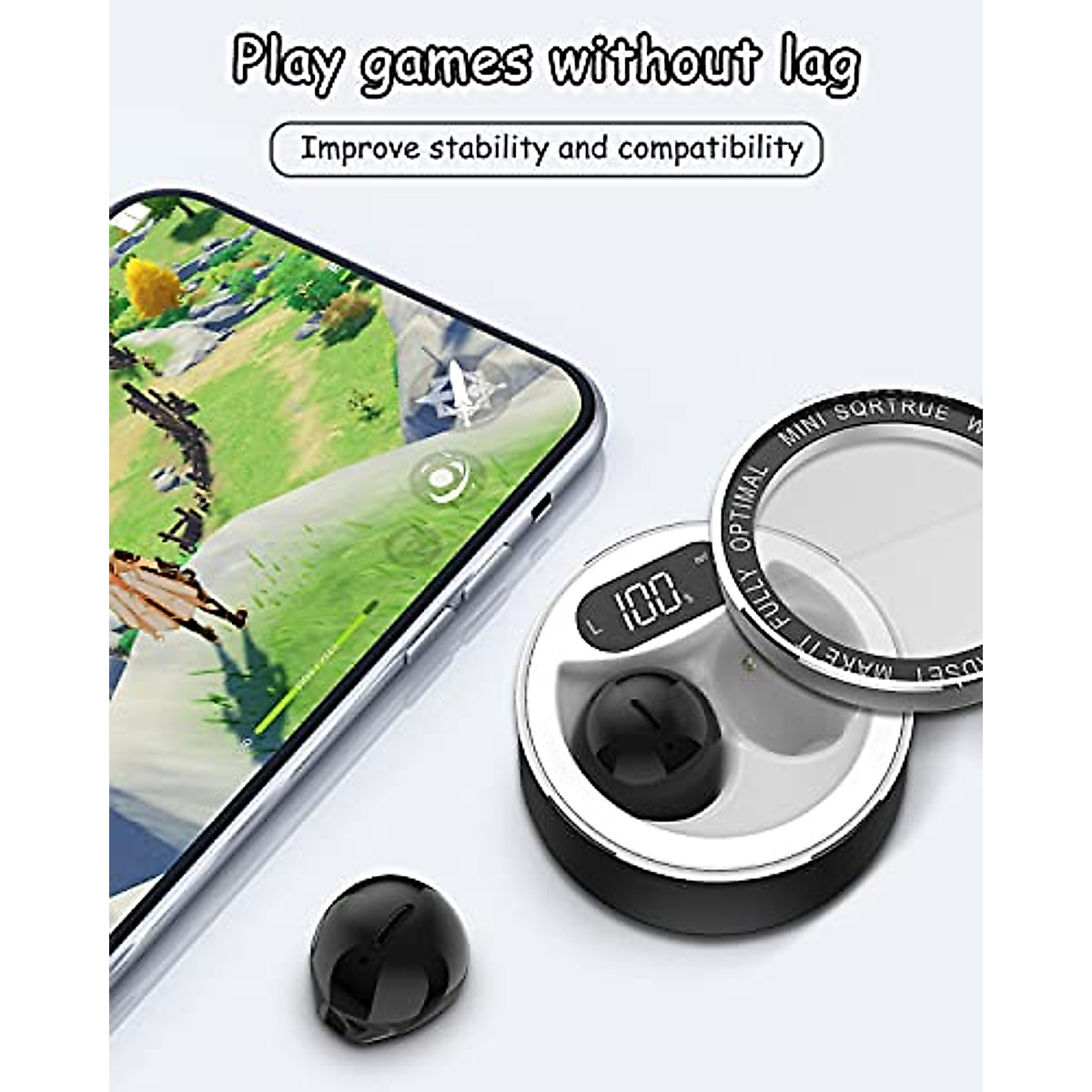 SZHTFX Invisible Earbuds Small Mini Wireless Bluetooth Earpiece Phone Discreet Earbud for Music, Home, Work